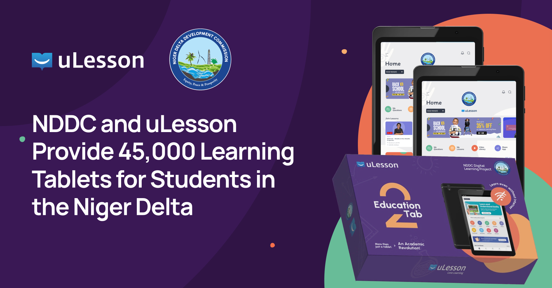 NDDC, uLesson Provide 45,000 Learning Tablets for Students - uLesson